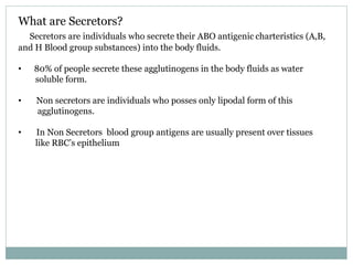 Secretors | PPTX