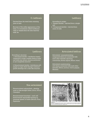 Secretory Ducts And Latificers | PDF