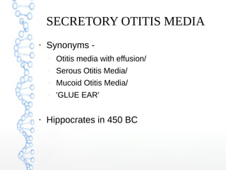 Secretory otitis media | ODP