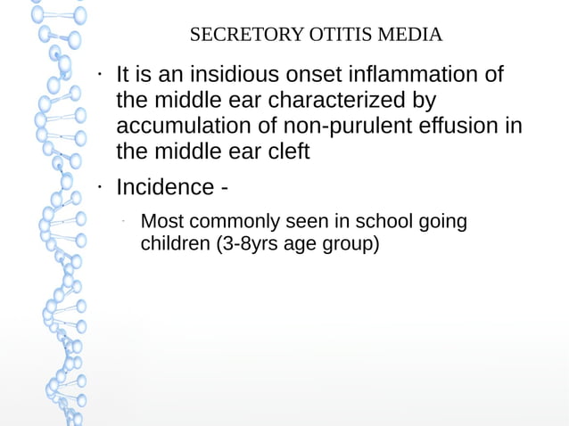 Secretory otitis media | ODP | Ear, Nose and Throat Conditions ...
