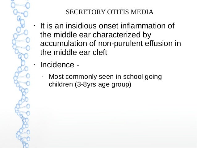 Nonsuppurative Otitis Media histogram of Disease Acute nonsuppurative ...