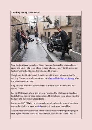 Secret Behind The Special Effects of Mission Impossible Fallout | PDF