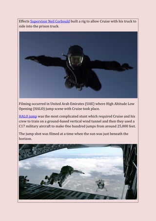 Secret Behind The Special Effects of Mission Impossible Fallout | PDF