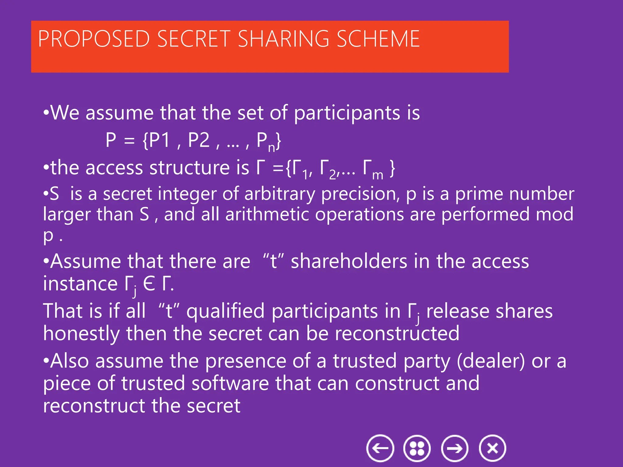Secret Sharing Schemes B.Tech Major Project | PPTX