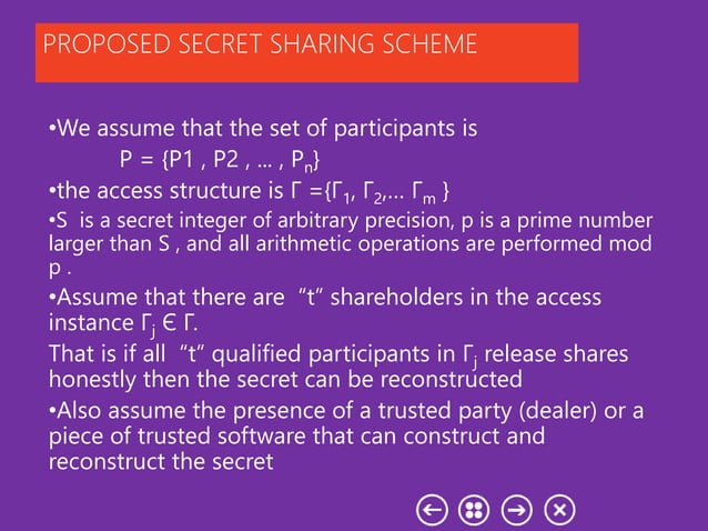 Secret Sharing Schemes B.Tech Major Project | PPT