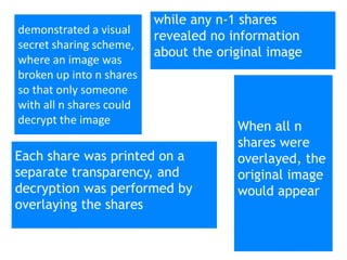 Secret Sharing Schemes B.Tech Major Project | PPTX