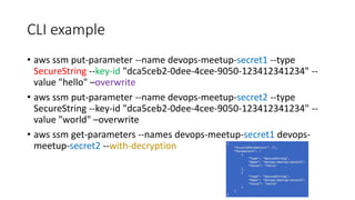 Secrets management with EC2 Systems Manager Parameter Store | PPT