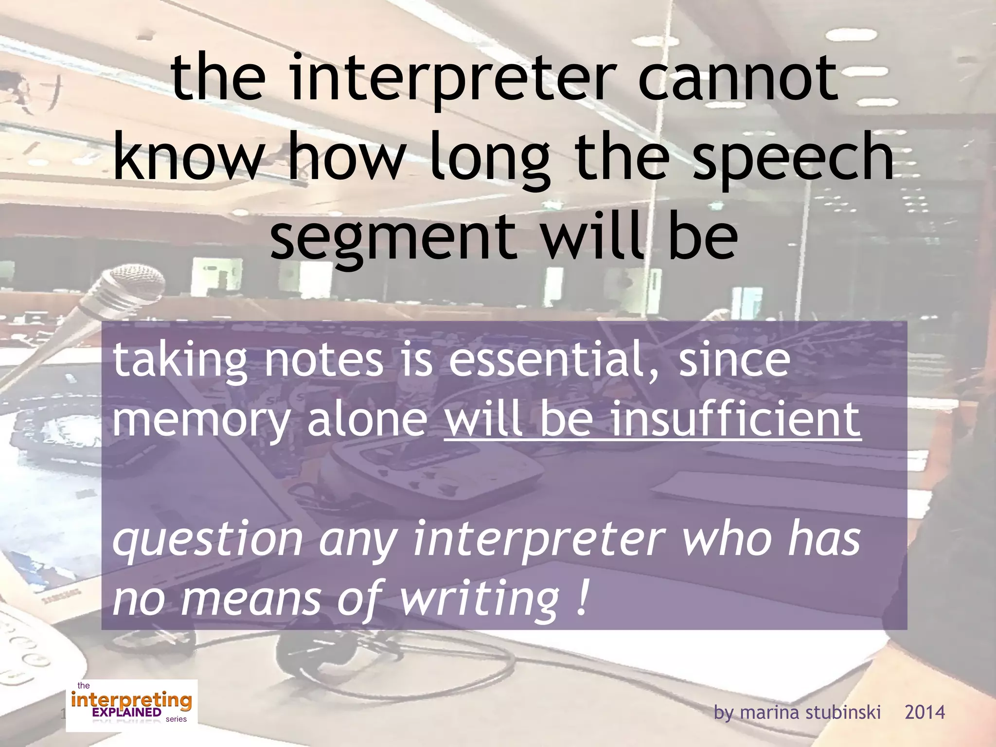 Secrets of Interpreters' Notes | PPT