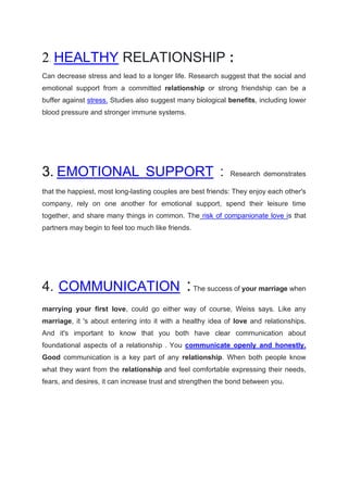 Secrets of happy life relationship | PDF