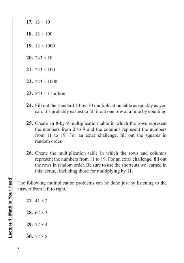 Secrets of mental math | PDF