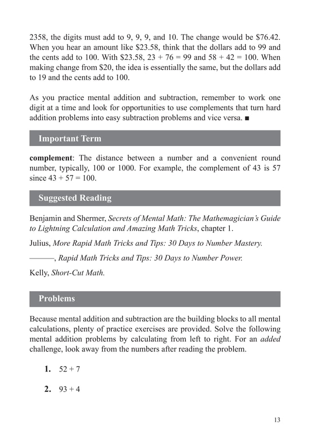 Secrets of mental math | PDF