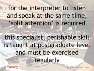 Secrets of simultaneous interpreting split attention | PPT