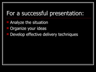 Secrets Of Successful Presentations | PPT