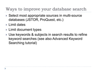 Secrets of Super Searchers: Advanced Search & Citation Features in ...