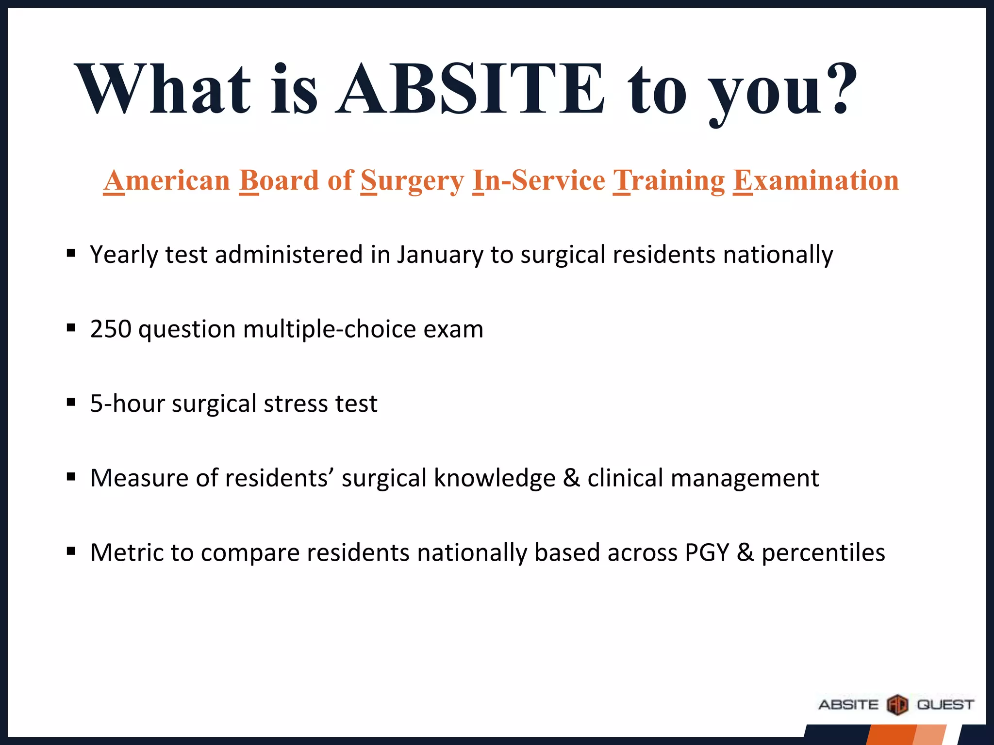 Secrets to ABSITE Studying & Success - ABSITE Quest | PPTX