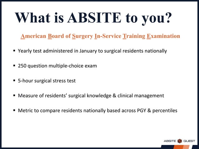 Secrets to ABSITE Studying & Success - ABSITE Quest | PPTX | Digestive ...