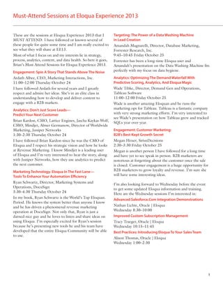 Secrets to a Successful Eloqua Experience | PDF