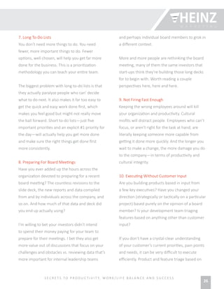 Secrets to productivity, work life balance and success | PDF