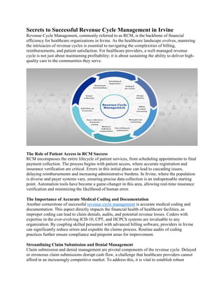 Secrets to Successful Revenue Cycle Management in Irvine.pdf