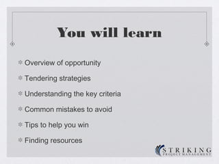 Secrets to wining tenders | PPT
