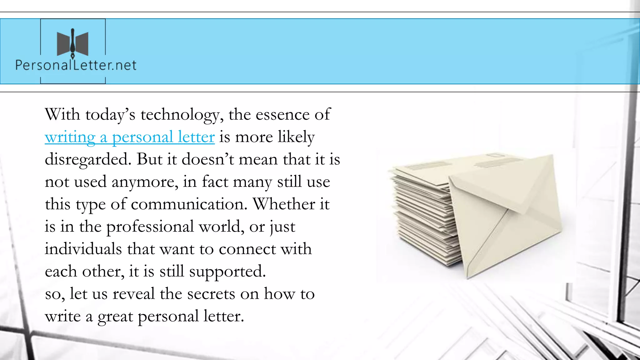 Secrets to Writing a Great Personal Letter | PPTX