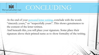 Secrets to Writing a Great Personal Letter | PPT