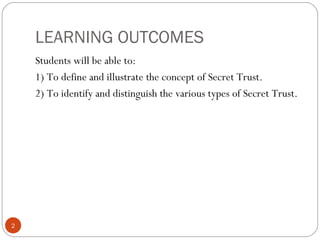 Secret trust | PPT