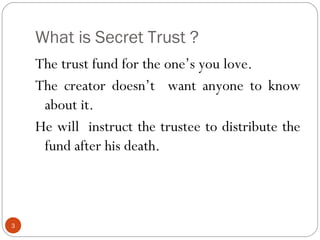 Secret trust | PPT