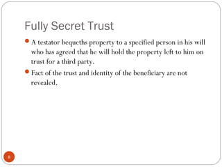 Secret trust | PPT