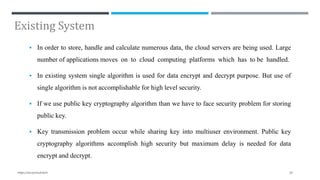 SECRY - Secure file storage on cloud using hybrid cryptography | PPTX