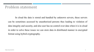SECRY - Secure file storage on cloud using hybrid cryptography | PPT