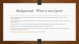 Secsgem for legacy semiconductor equipment | PDF