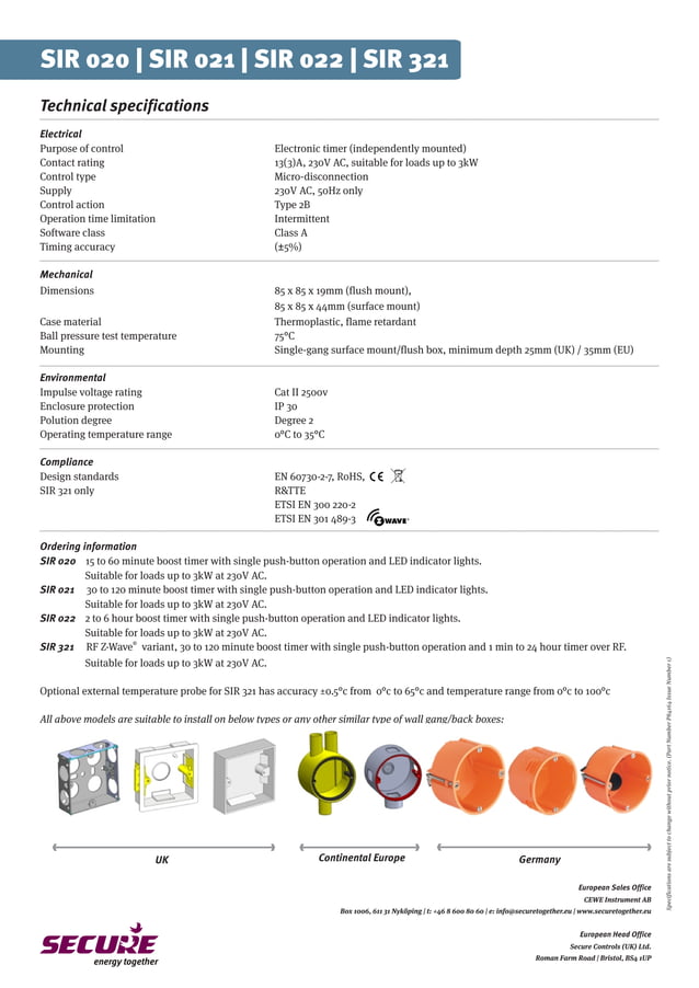 Sec sir321 manual | PDF