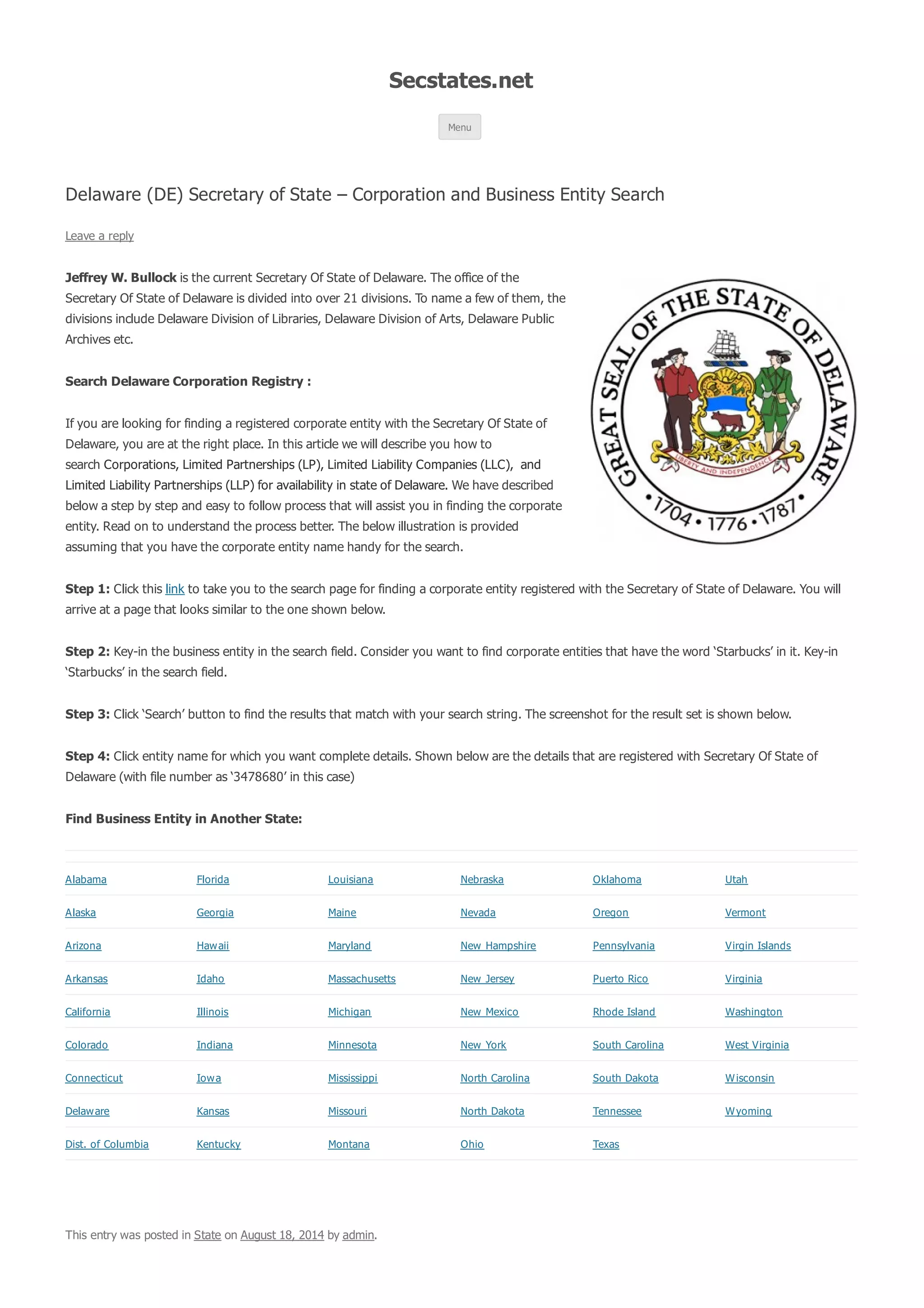 Secstates net-delaware-- | PDF