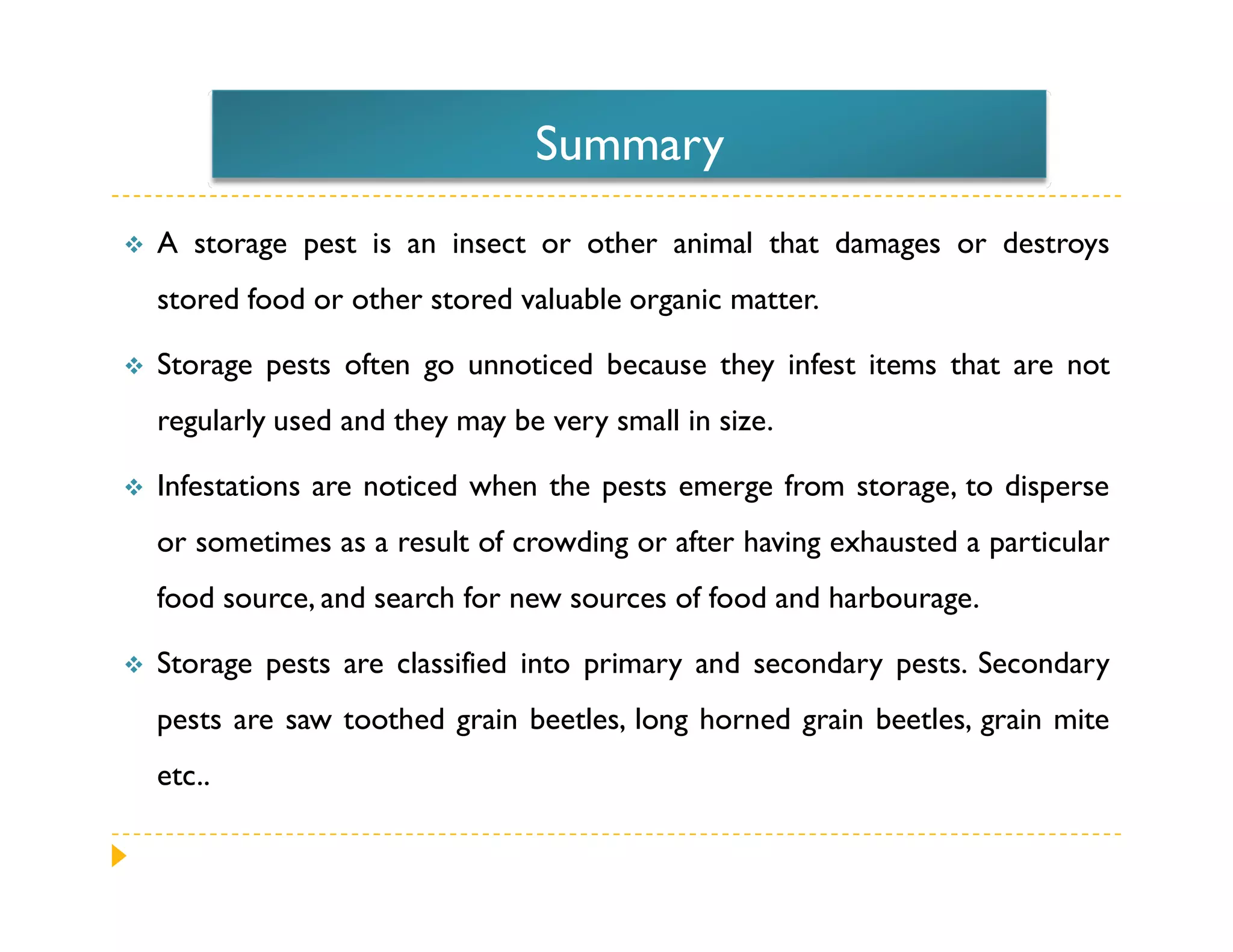 Storage Grain Pests : Secondary storage Pests | PDF