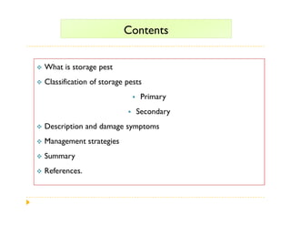 Storage Grain Pests : Secondary storage Pests | PDF