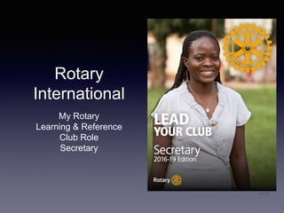 Training for Club Secretaries | PPTX