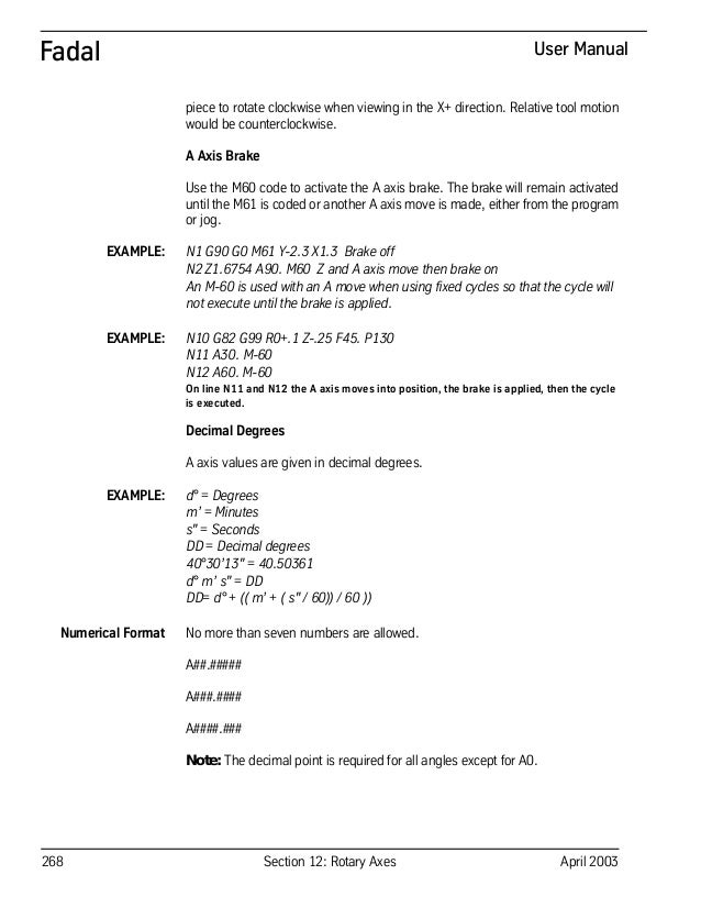 Fadal Parts Manual | PDF | Radio Control | Hobbies & Interests