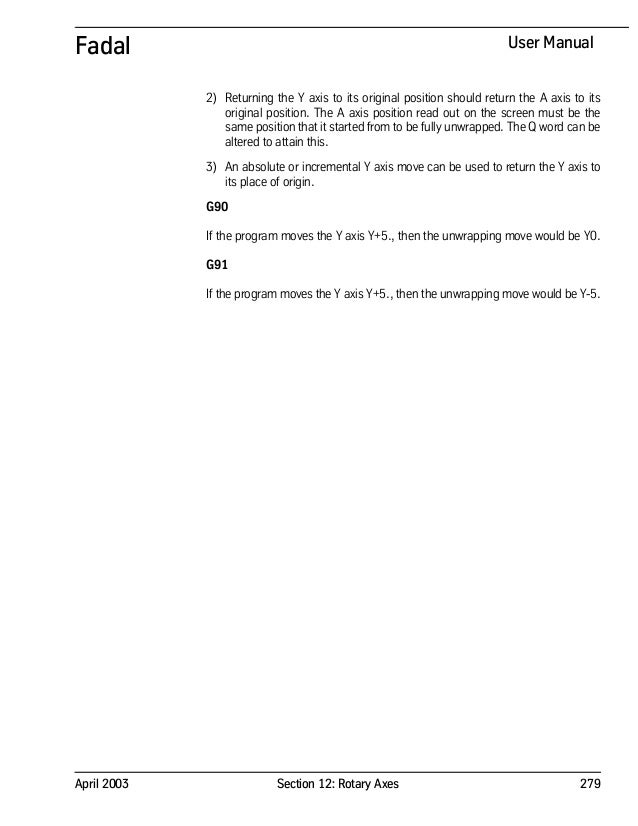 Fadal Parts Manual | PDF