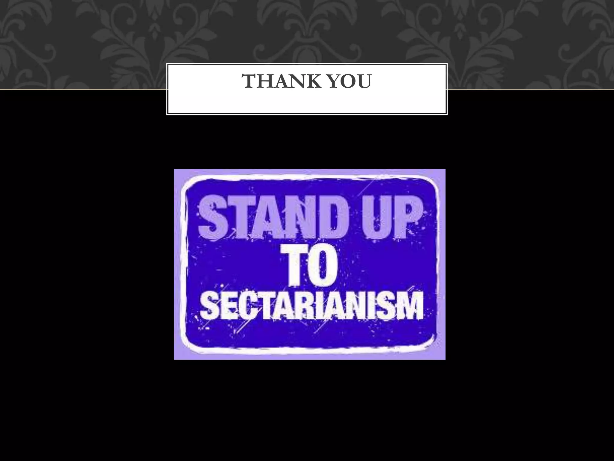 Sectarianism presentation | PPT