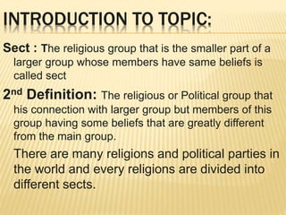 Secterianism in islam | PPTX