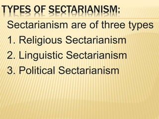 Secterianism in islam | PPTX