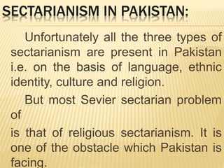 Secterianism in islam | PPTX