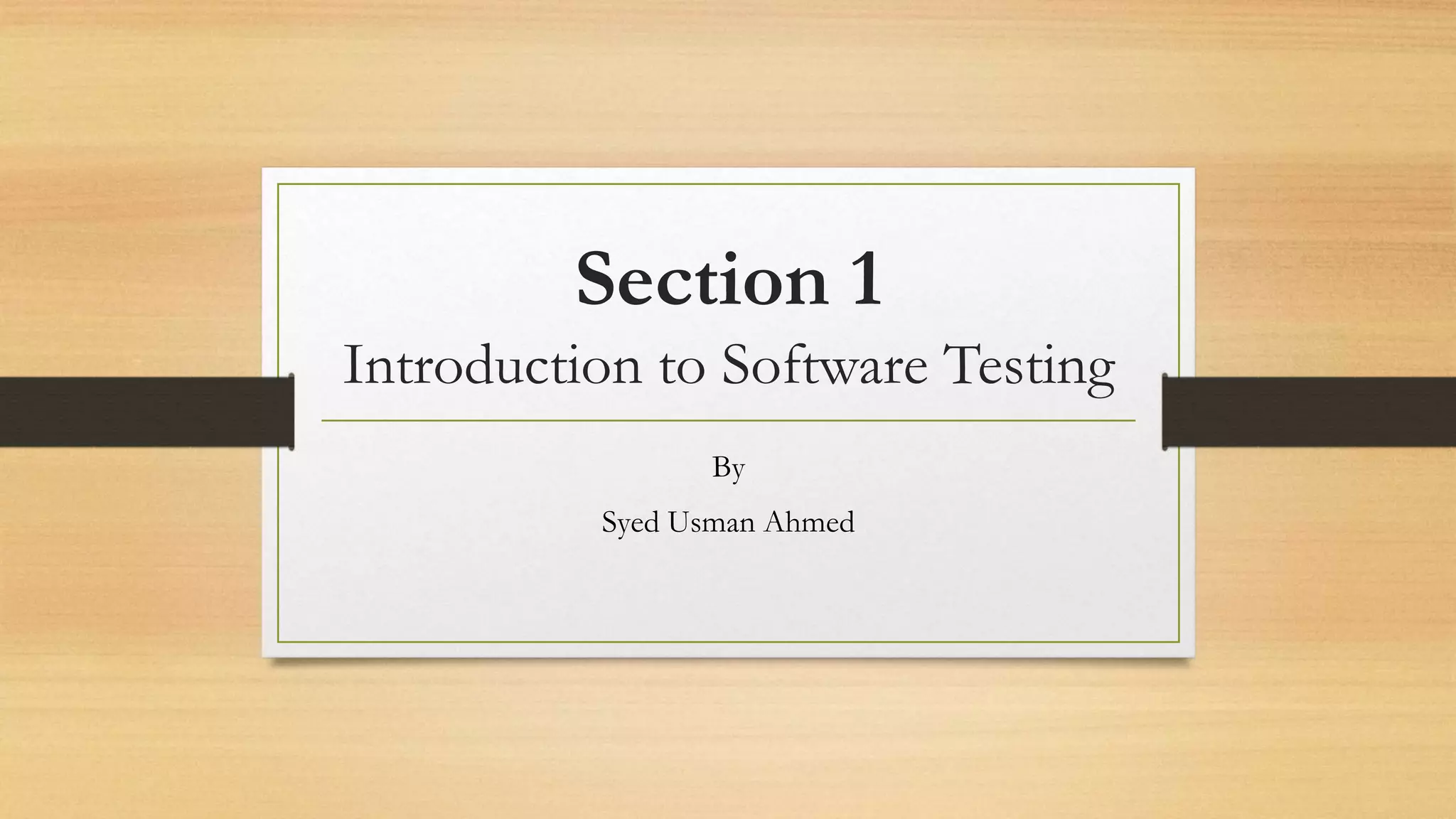 Introduction To Software Testing Pptx Operating Systems Computer 3522