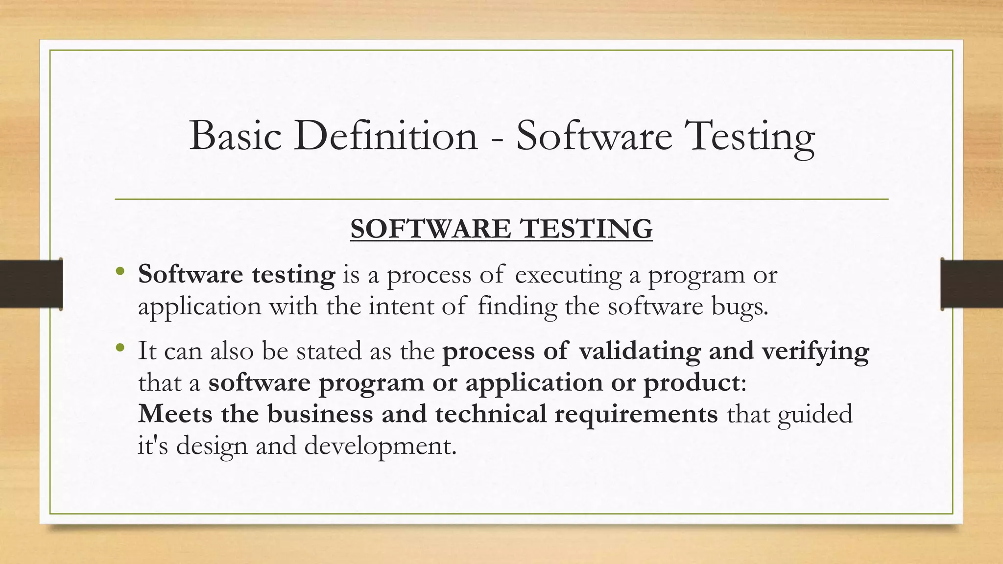 Introduction To Software Testing Pptx Operating Systems Computer Software And Applications