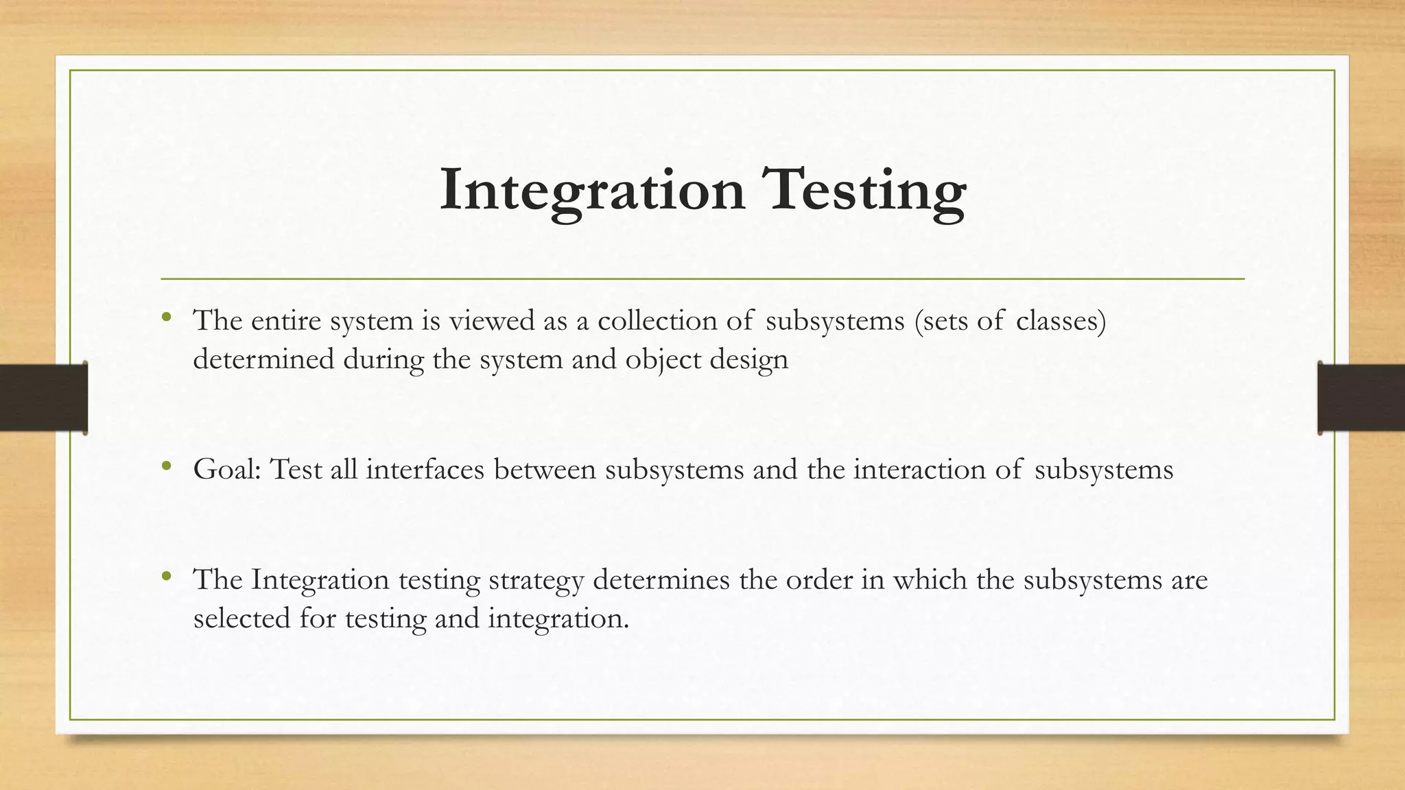 Integration System Acceptance Test Ppt