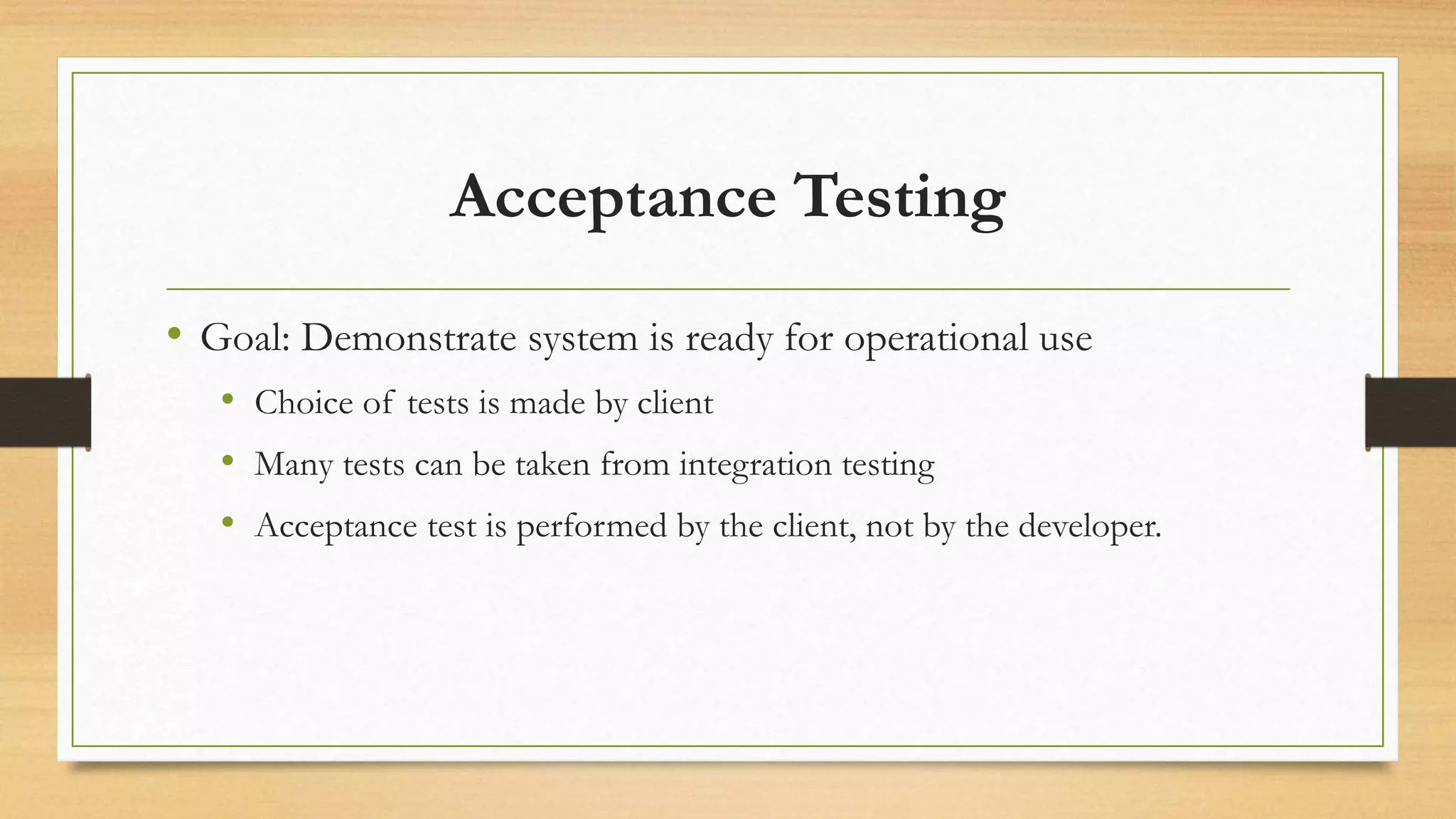 Integration System Acceptance Test Pptx Operating Systems Computer Software And Applications