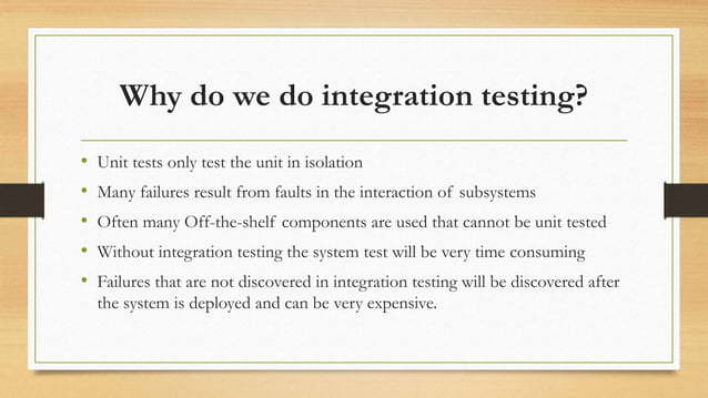 Integration system acceptance test | PPTX | Operating Systems ...