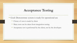 Integration system acceptance test | PPTX | Operating Systems ...