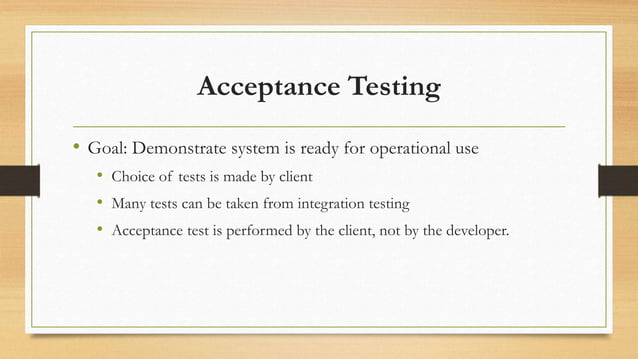 Integration system acceptance test | PPTX | Operating Systems ...